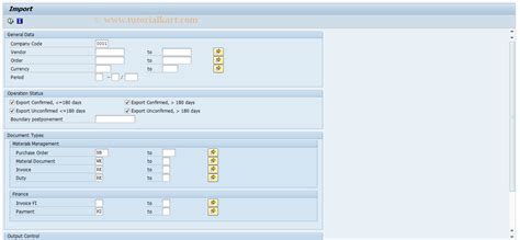 j1ufimp sap tcode import report