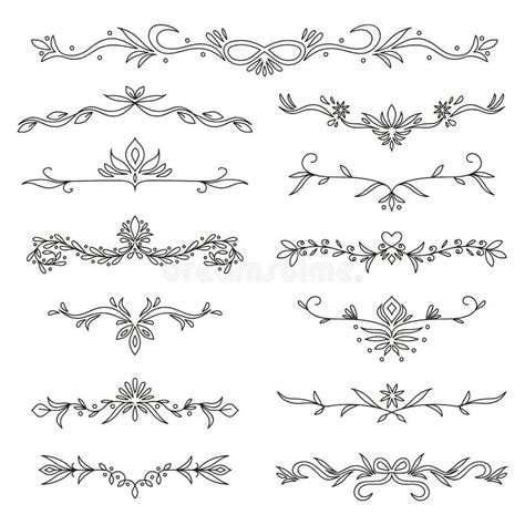 Sketch Of Separator Or Designs Warli Art Editable Outline Illustration Stock Vector