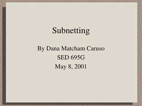 PPT Subnetting PowerPoint Presentation Free Download ID 5568765