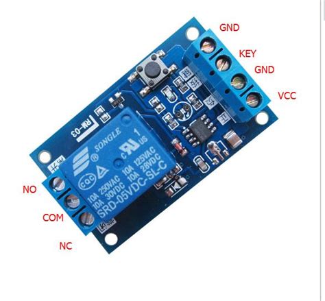 Module de relais Bistable 5V 12V 24V à bouton unique