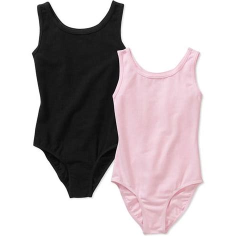 Danskin Now Girls Ballet And Dance Tank Leotards With Front Liner 2 Pack