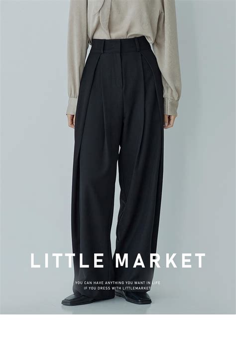 리틀마켓 Made 맞주름 핀턱 오버핏 배기 와이드 슬랙스 Pi70b2 빅사이즈바지팬츠통화이트블랙베이지결혼식하객오피스출근캠퍼스벚꽃데이트하비봄