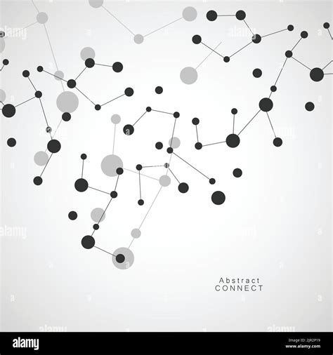 Vector Abstract Molecular Connection Technology Design For Medicine
