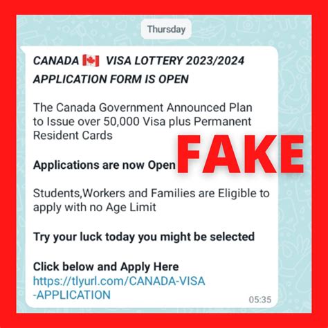 No There Is No Canada Visa Lottery Namibia Fact Check