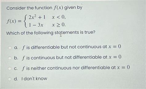 solved consider the function f x ﻿given