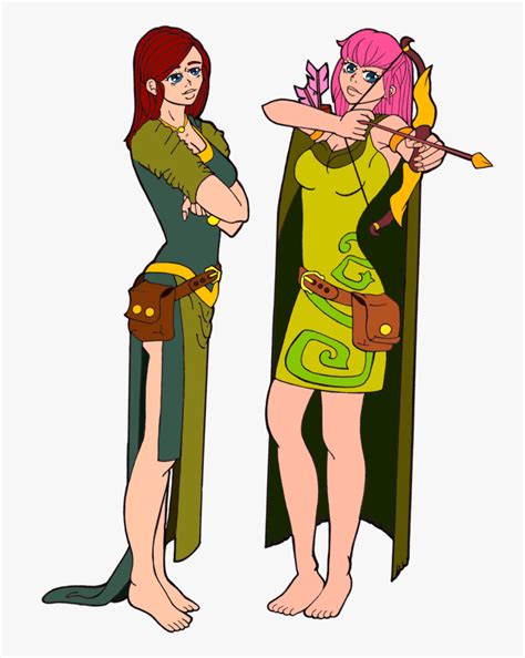 Clash Of Clans Characters By Ouiztiti Valkyrie And Archer Coc HD Png