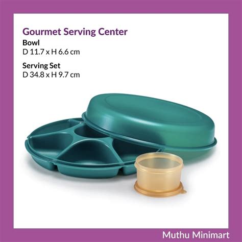 Original Tupperware Gourmet Serving Center Kitchen Serveware Dinnerware Set Perkakas Dapur