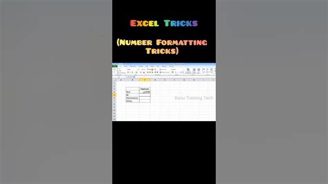Number Formatting Tricks In Excel Shorts Excel Excelintamil Btt Ytshortsindia Youtube