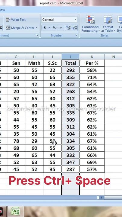 How To Select Row And Column With Shortcut Key Shorts Short Excel Shortcut Youtube