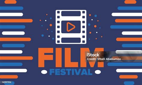 영화제 영화상 영화 촬영 이벤트 시네마 프리미어 그래픽 비디오 제작 스튜디오 영화 제작 예술 필름 스트립 로고 쇼 및 엔터테인먼트 벡터 그림입니다 포스터 디자인 Film