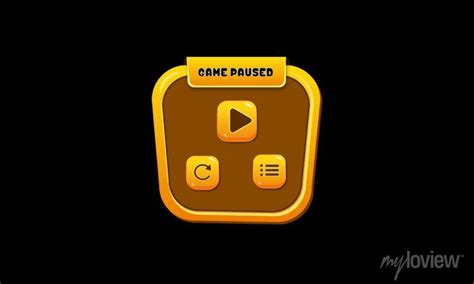 Game Paused Ui Kits Game Ui Elements Design Posters For The Wall