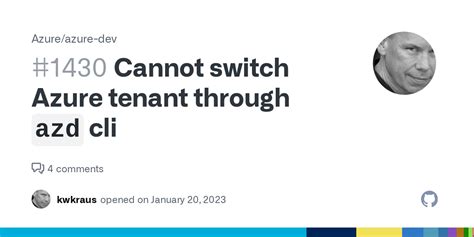 Cannot Switch Azure Tenant Through `azd` Cli · Issue 1430 · Azure