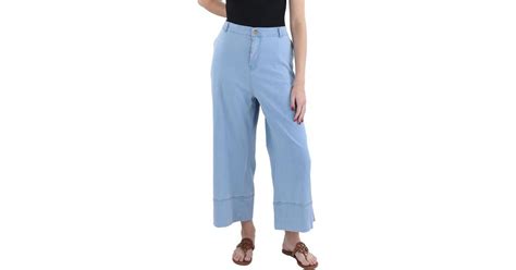 Lois Clarissa Tencel Ankle Wide Leg Jeans In Blue Lyst