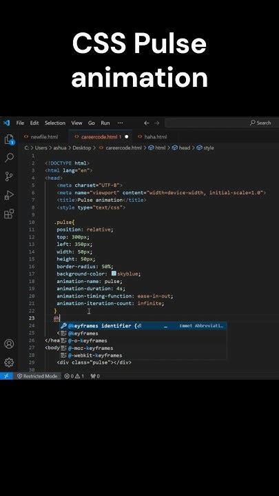 css pulse animation learnhtml5andcss3 webdesign coding