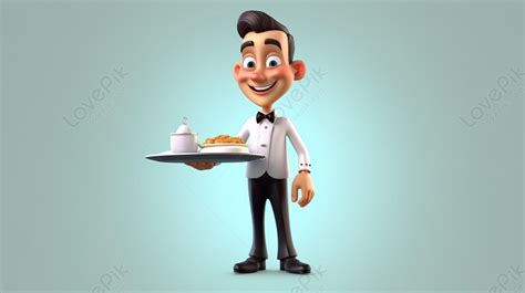 서빙 트레이를 들고 있는 3d 만화 웨이터의 손 배경 그림 설명 만화 배경 웨이터 배경 손 배경 이미지 Hd 만화 웨이터 손 배경 사진 무료 다운로드