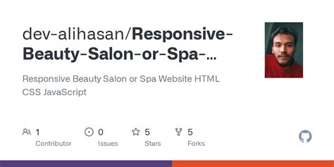 github dev alihasan responsive beauty salon or spa website html css