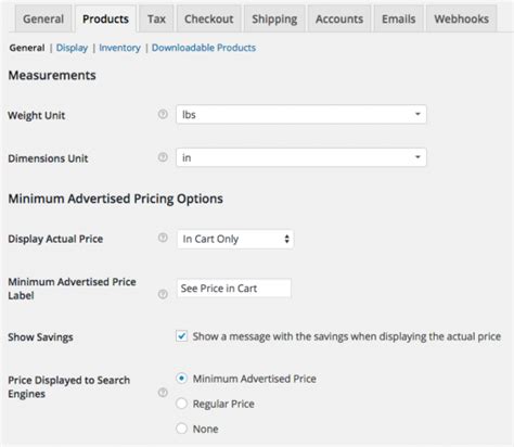 Minimum Advertised Price Woothemes
