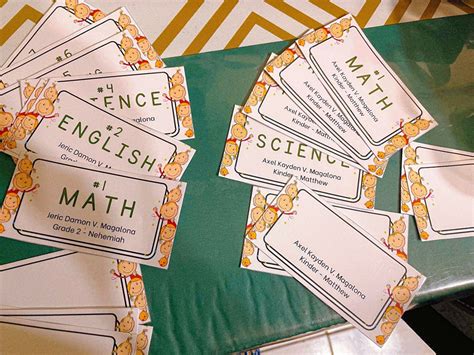 SOLD Notebook Subject Name Label Sticker Hobbies Toys Stationary Craft Stationery