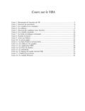 Cours Et Formations Langage Vba