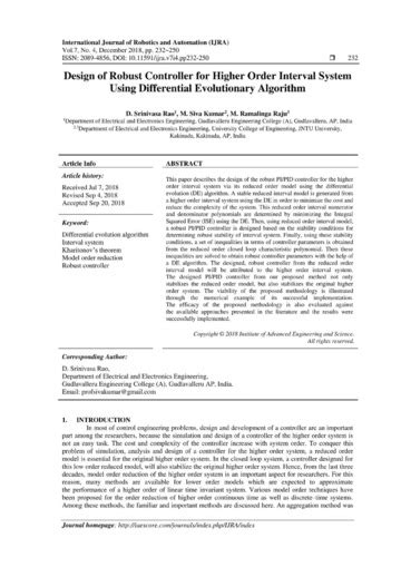 Design Of Robust Controller For Higher Order Interval System Using