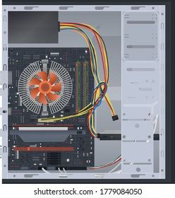 Components Computer Computer Case Vector Illustration Stock Vector Royalty Free