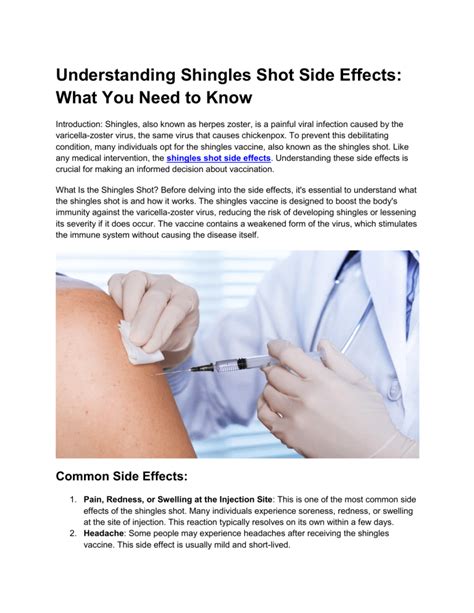 Shingles Shot Side Effects What You Need To Know