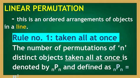 Linear Permutation A Grade 10 Lesson Under The Third Quarter Of School Year 2023 2024 Pptx