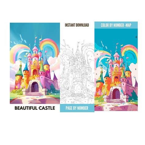 Color By Number For Adultpaint By Number Printable Dreamy Etsy