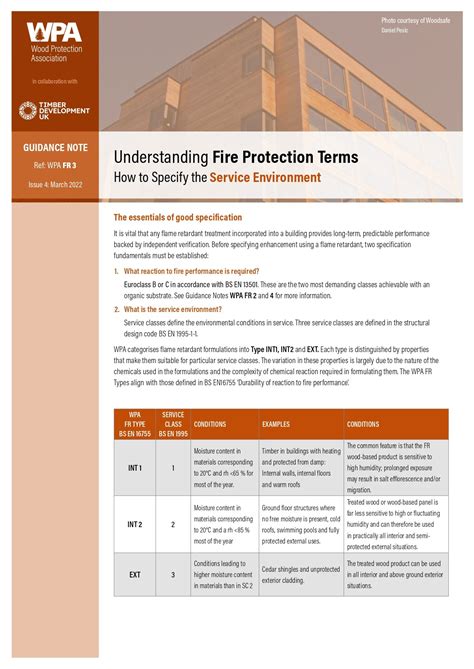 Understanding Fire Protection Terms Service Environment Timber Development UK