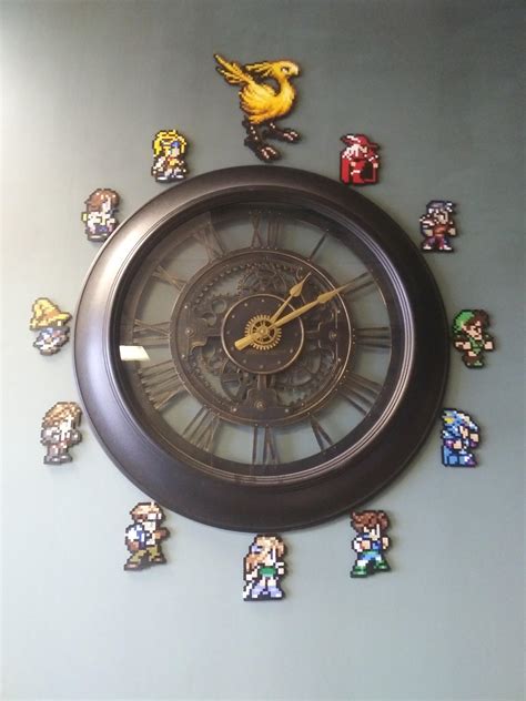 I Decorated The Clock At Work With Bead Sprites Rfinalfantasy