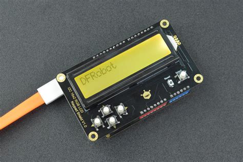 i2c rgb backlight lcd 16x2 display module for arduino black text — robot italy