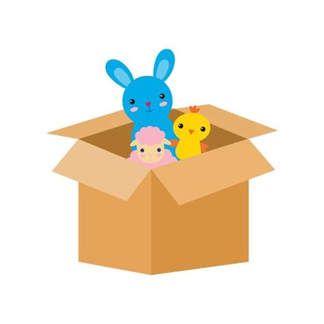 Premium Vector Cardboard Box Full Of Toys