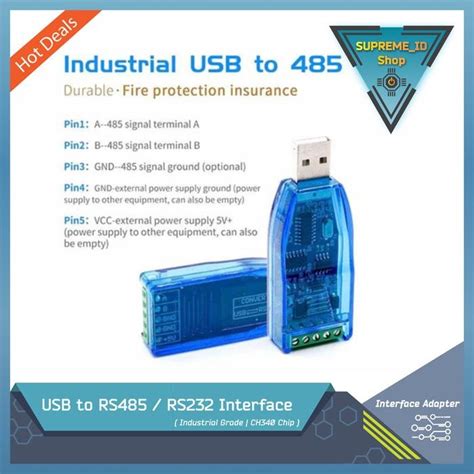 Jual Industrial Grade Usb To Rs485 Rs232 Communication Module Two Way Half Duplex Interface
