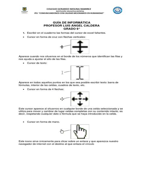 Guía 1 Excel Descargar Gratis Pdf Microsoft Excel Bases De Datos
