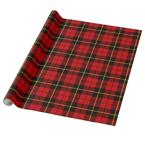 Clan Wallace Tartan Wrapping Paper Zazzle Plaid Christmas Holiday