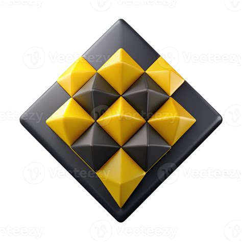 Extraordinary Quintessential Repeating Diamond Pattern Crisp Edges Flat Yellow And Black With