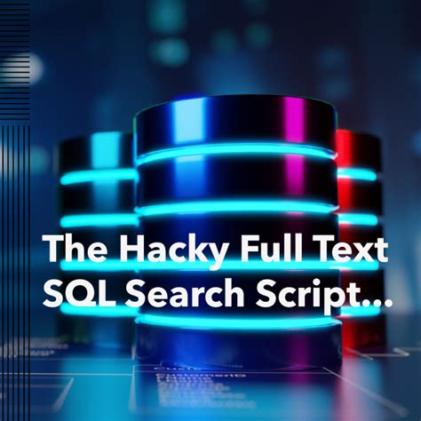 Search An Entire Sql Database For A Piece Of Data