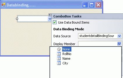 Databinding With ComboBox In ADO NET
