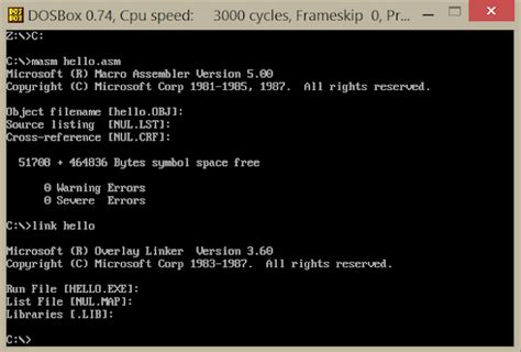 Run Your First Program In Assembly Language Using Masm