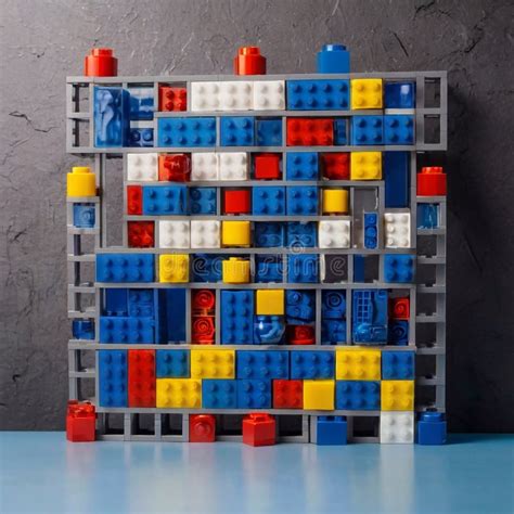 Lego Blocks Building Plastic Toy Block Background Wall Frame Empty