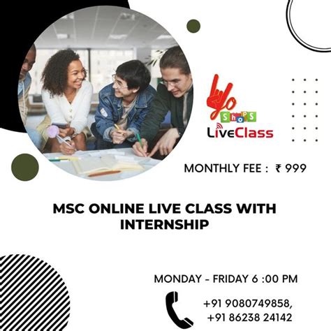 Msc Online Class With Internship Program Indias Online