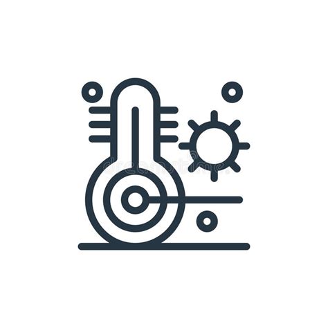 Thermometer Icon Vector From Weather Concept Thin Line Illustration Of