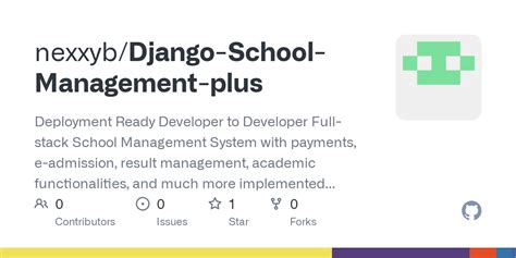 Github Nexxybdjango School Management Plus Deployment Ready Developer To Developer Full