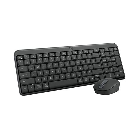 Logitech Mk250 Wireless Ergonomic Keyboard And Optical Mouse Combo Graphite 920 013510 Image 1
