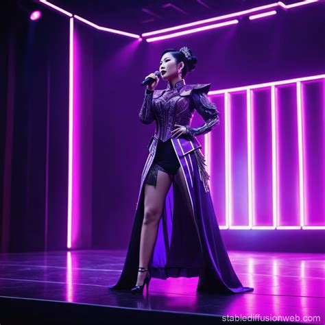 Famous Opera Actress on Empty Stage | Stable Diffusion Online