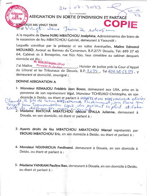 Assignation Pdf