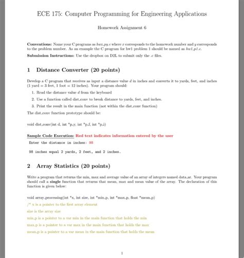 Solved ECE Computer Programming For Engineering Chegg