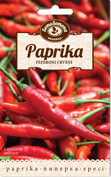 Paprika Feferoni Crvena Ljuta Seme Semena