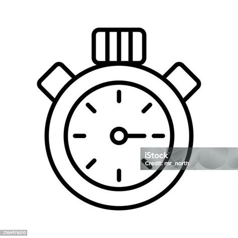 스톱워치 아이콘 얇은 선 스타일 벡터 일러스트 레이 션 그래픽 디자인 0명에 대한 스톡 벡터 아트 및 기타 이미지 0명