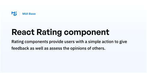 React Rating Component Mui Base